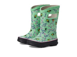 bogs rain boot bees (toddler/little big kid), mint green, 2 us unisex