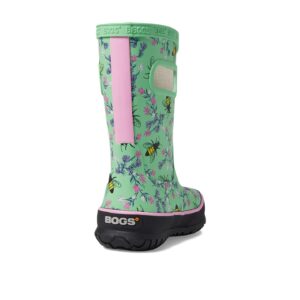 BOGS Rain Boot Bees (Toddler/Little Big Kid), Mint Green, 2 US Unisex