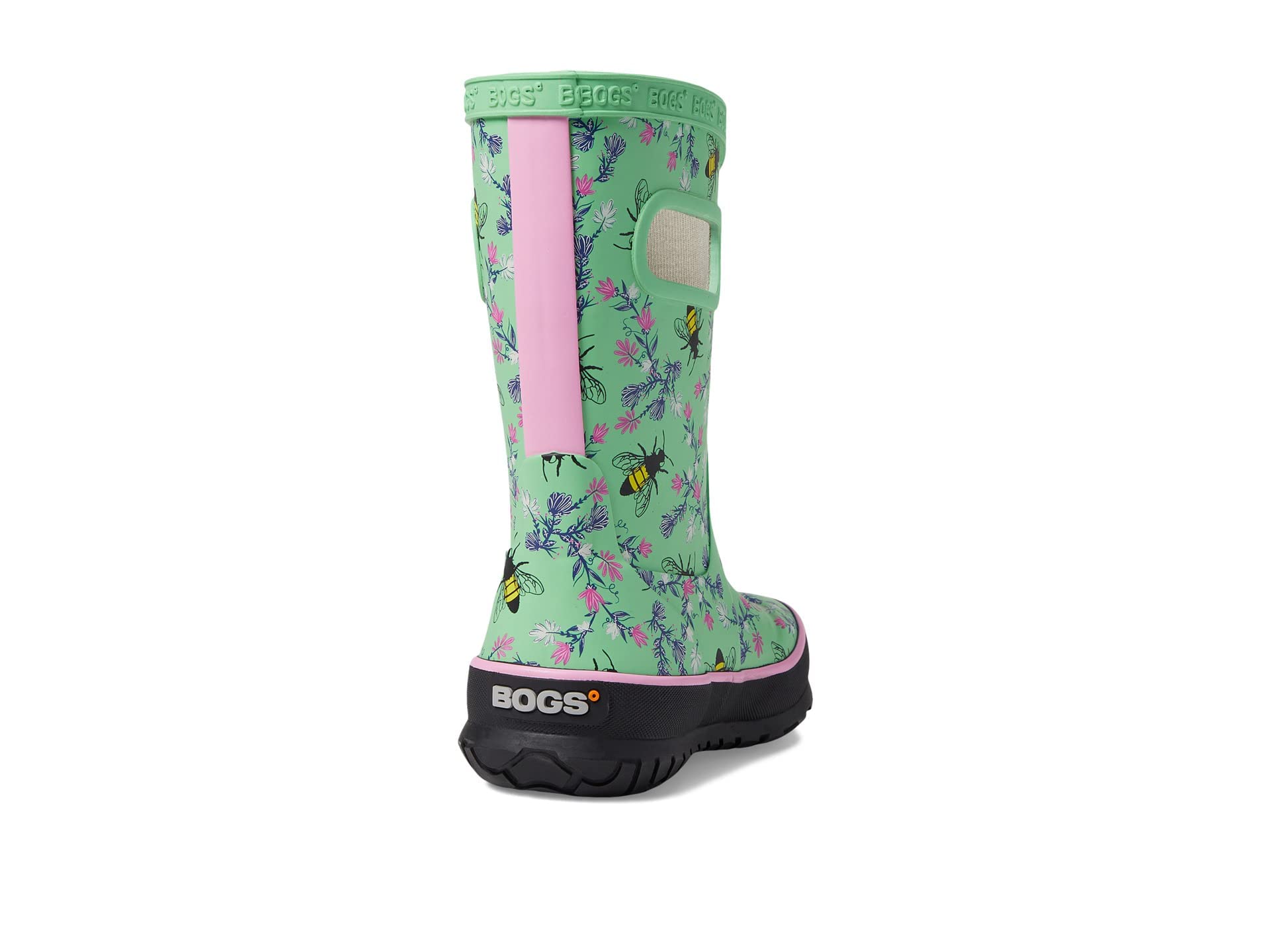 BOGS Rain Boot Bees (Toddler/Little Big Kid), Mint Green, 2 US Unisex