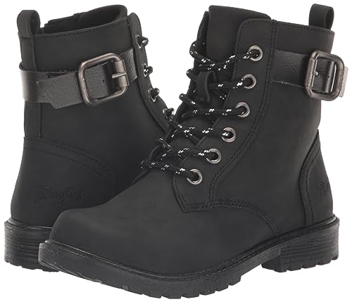 Blowfish Malibu Kids Girls Reyez-ki Combat Boot, Black, 2 Little Kid