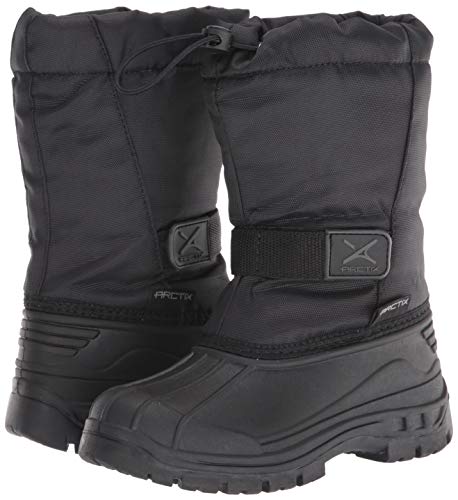 Arctix Kids Powder Winter Boot, Black, 2 Little Kid