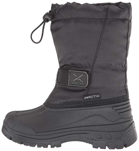 Arctix Kids Powder Winter Boot, Black, 2 Little Kid