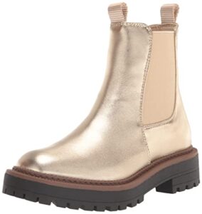 sam edelman girls laguna mini chelsea boot, gold leaf, 2 big kid