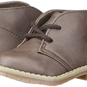 The Children's Place Boy's Lace Up Boots Fashion, Brown, 2 Big Kid