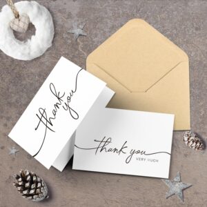 30 Pack Thank You Cards with Envelopes, 4" x 6" Professional Looking | Suitable for Business, Baby Shower, Wedding, Small Business, Graduation, Bridal Shower, Funeral