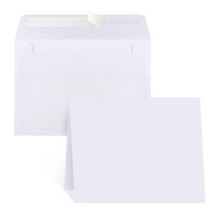 joyberg blank cards and envelopes 4x6, 30 pack white invitation cardstock with 30 pack envelopes, self-seal thank you blank greeting cards and envelopes, for all occasions diy, print custom