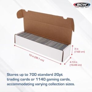 BCW 800 Count Trading Card Storage Box - 3 Pack | Cardboard Organizer for Baseball, Basketball, Football Cards, MTG, Pokemon | Card Game Storage & Protection | Card Storage Box | Assembly Required