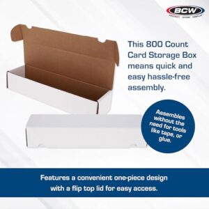 BCW 800 Count Trading Card Storage Box - 3 Pack | Cardboard Organizer for Baseball, Basketball, Football Cards, MTG, Pokemon | Card Game Storage & Protection | Card Storage Box | Assembly Required