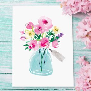 Blank Cards with Envelopes - 48 Floral Blank Note Cards with Envelopes – 4 Assorted Cards for All Occasions! Blank Notecards and Envelopes Stationary Set for Personalized Greeting Cards-4x5.5"