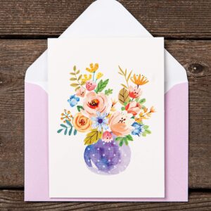 Blank Cards with Envelopes - 48 Floral Blank Note Cards with Envelopes – 4 Assorted Cards for All Occasions! Blank Notecards and Envelopes Stationary Set for Personalized Greeting Cards-4x5.5"