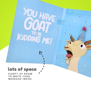 Good Egg Greetings Screaming Goat Birthday Card | Funny Birthday Card for Men Women Kids | Screaming Goat Meme Sound and Shaking Head Motion Bday Greeting Cards 5.25 x 8.18 Inch