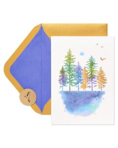 papyrus blank card (watercolor trees)