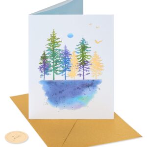 Papyrus Blank Card (Watercolor Trees)