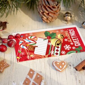 BGTCARDS Christmas Money Cards - 30 Pack - Christmas Money Holder with Envelopes - Christmas Gift Card Holder for Cash, Checks, or Gift Cards in 6 Assorted Festive Designs