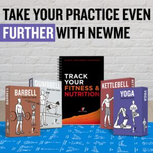 NewMe Fitness Yoga Pose Workout Cards, Instructional Fitness Deck for Women & Men, Beginner Fitness Guide to Training Exercises at Home or Gym