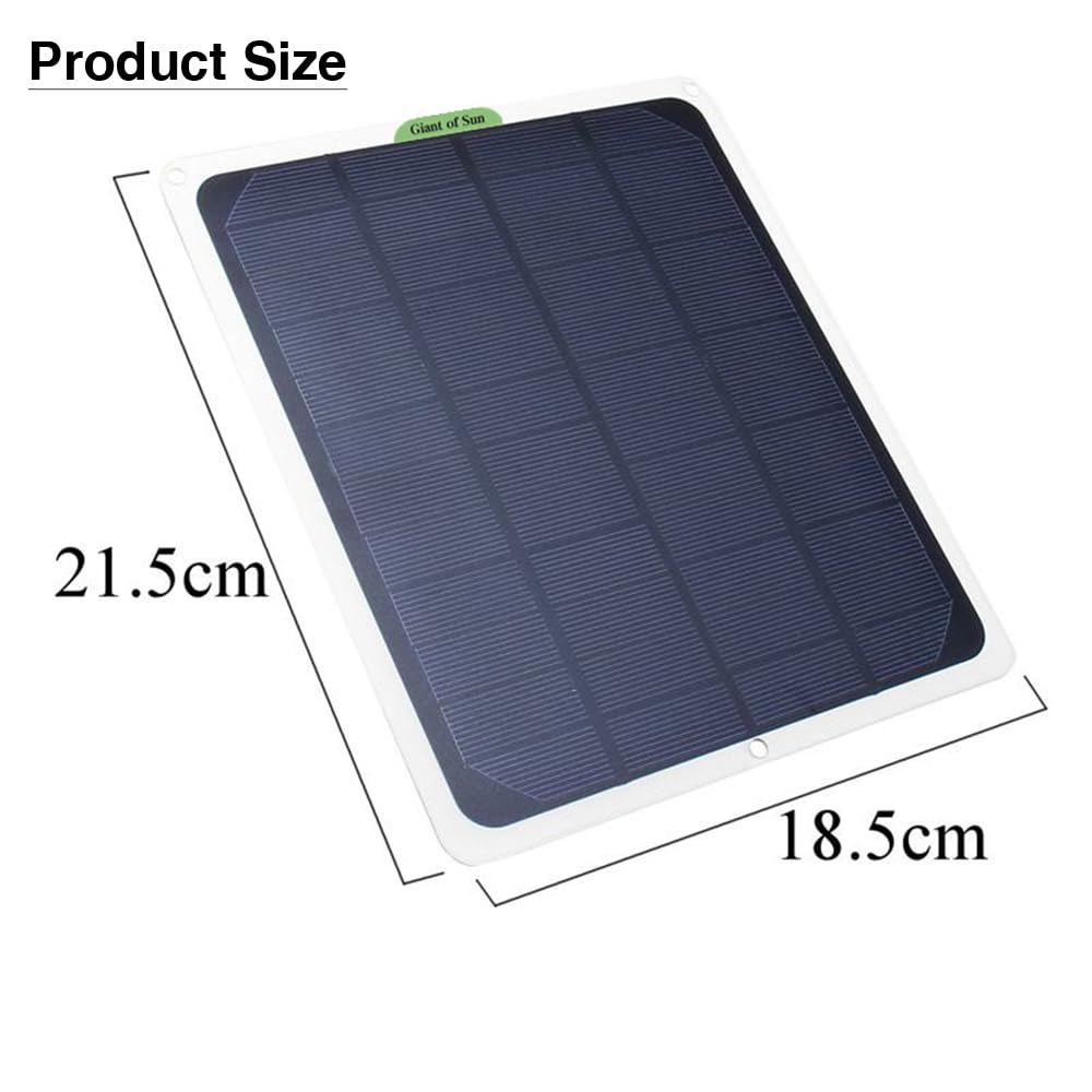 20W Portable Solar Panel, Mini Solar Panel with USB Port, IP65 Waterproof Monocrystalline Silicon Cells, Solar Panel Kit for Outdoor Camping Hiking Compatible with iPhone iPad