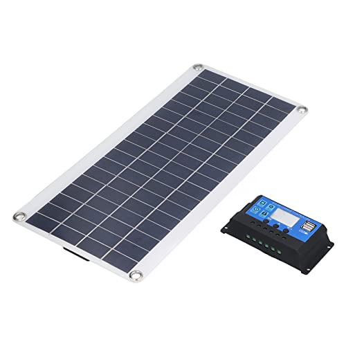 8W Monocrystalline Silicon Solar Panels with 10A Controller Portable Solar Panel Kit for RV Ship Camping 8W Monocrystalline Silicon Solar Panels for Family