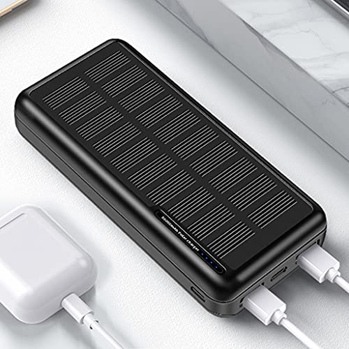 Lerpwige 30000mAh Solar for Smart Mobile Phone USB Solar Charger Portable External Battery Pack Back Up Power Supplies for Computer