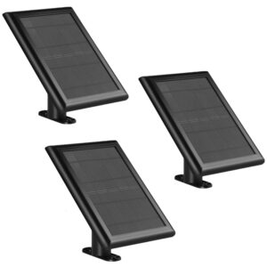 3 pack solar panel for ring- spotlight &stick up outdoor cam battery, portable solar charger compatible with ring- security camera battery replacement