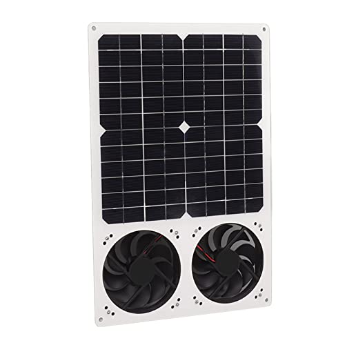 Solar Panel Fan Kit Household Greenhouse Rv Exhaust Fan Pet Portable Chicken Coops Single Crystal 40W Vent Sheds for Double Fan Waterproof 6 Inches Dual Solar Panels