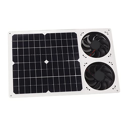 Solar Panel Fan Kit Household Greenhouse Rv Exhaust Fan Pet Portable Chicken Coops Single Crystal 40W Vent Sheds for Double Fan Waterproof 6 Inches Dual Solar Panels