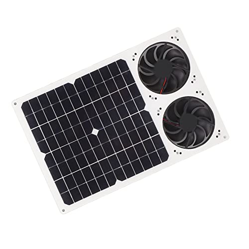 Solar Panel Fan Kit Household Greenhouse Rv Exhaust Fan Pet Portable Chicken Coops Single Crystal 40W Vent Sheds for Double Fan Waterproof 6 Inches Dual Solar Panels