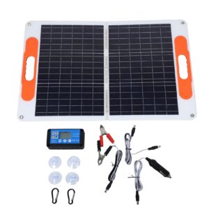 portable solar panels, folding dc port solar panel charger for mobile power station rv camping off grid