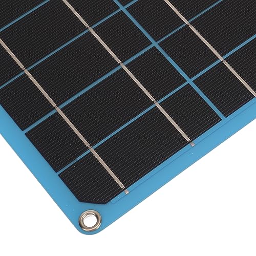 Solar Power Generator Panel, Solar Panel High Efficiency Portable 5W 5V for Car (Blue)