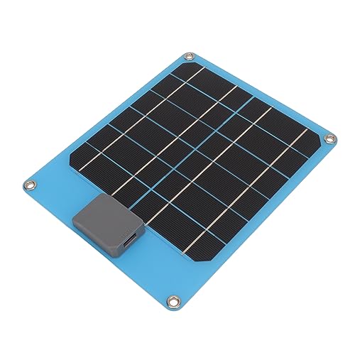 Solar Power Generator Panel, Solar Panel High Efficiency Portable 5W 5V for Car (Blue)