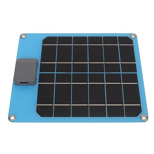 Solar Power Generator Panel, Solar Panel High Efficiency Portable 5W 5V for Car (Blue)