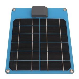 Solar Power Generator Panel, Solar Panel High Efficiency Portable 5W 5V for Car (Blue)