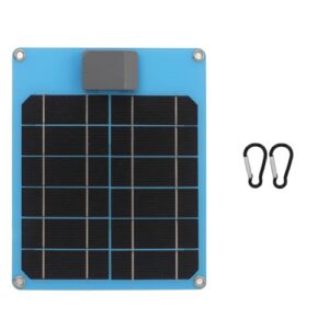 Solar Power Generator Panel, Solar Panel High Efficiency Portable 5W 5V for Car (Blue)