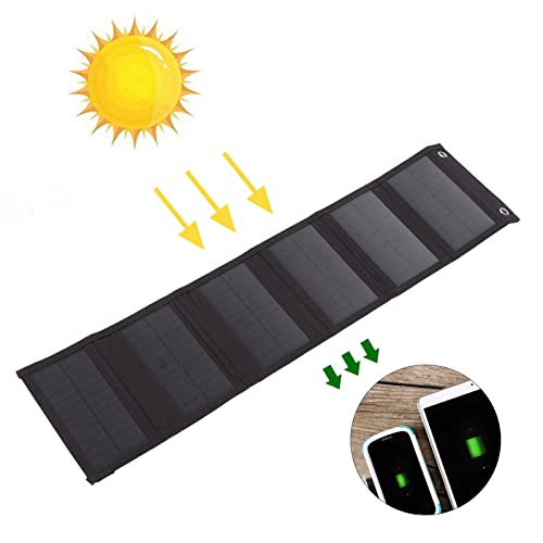 15W High Efficiency Portable Solar Panel, Catch Energy from The Sun for Camping and Travel, Phones, Tablets