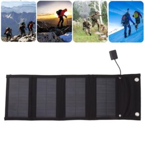 Portable Solar Panel, 10W Solar Folding Bag Charger IP65 Waterproof Monocrystalline Outdoor Solar Panel for Camping Cell Phone Tablet