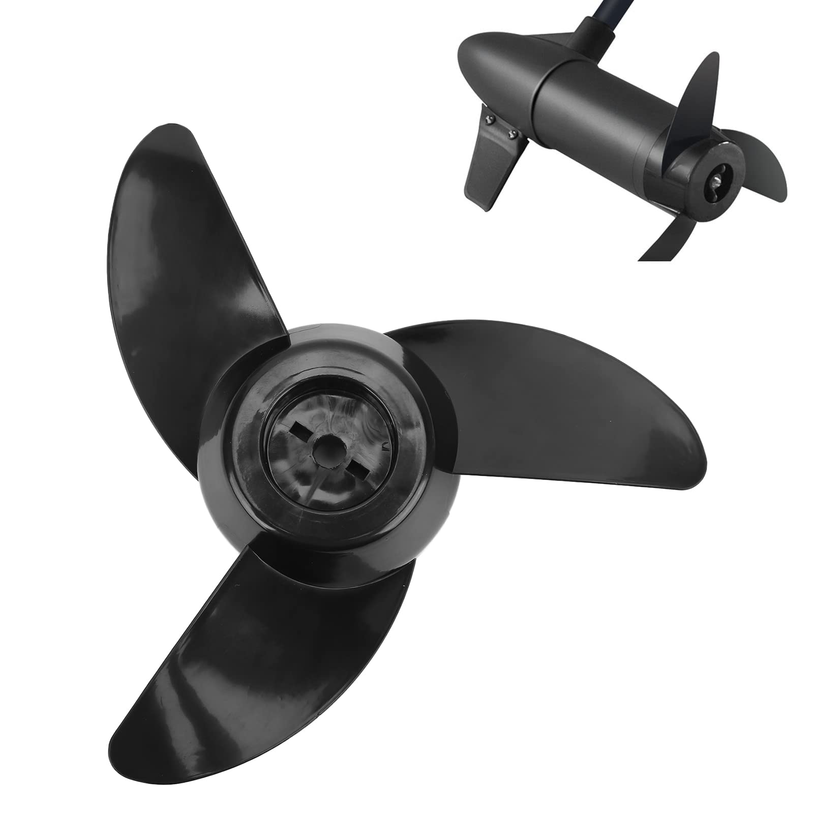 KIMISS Propellers Electric Outboard, Electric Outboard Propeller Kit 3 Blades for 28lb 36lb 46lb 12V 24V Trolling Motors Accessories