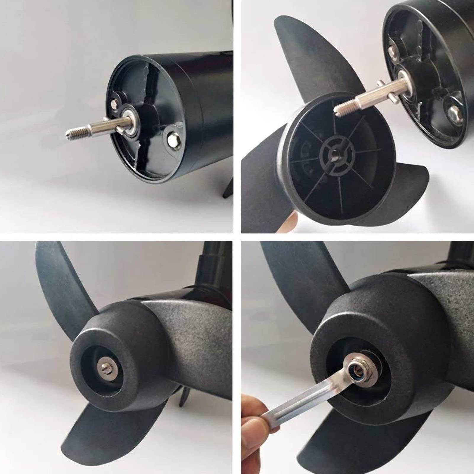 KIMISS Propellers Electric Outboard, Electric Outboard Propeller Kit 3 Blades for 28lb 36lb 46lb 12V 24V Trolling Motors Accessories