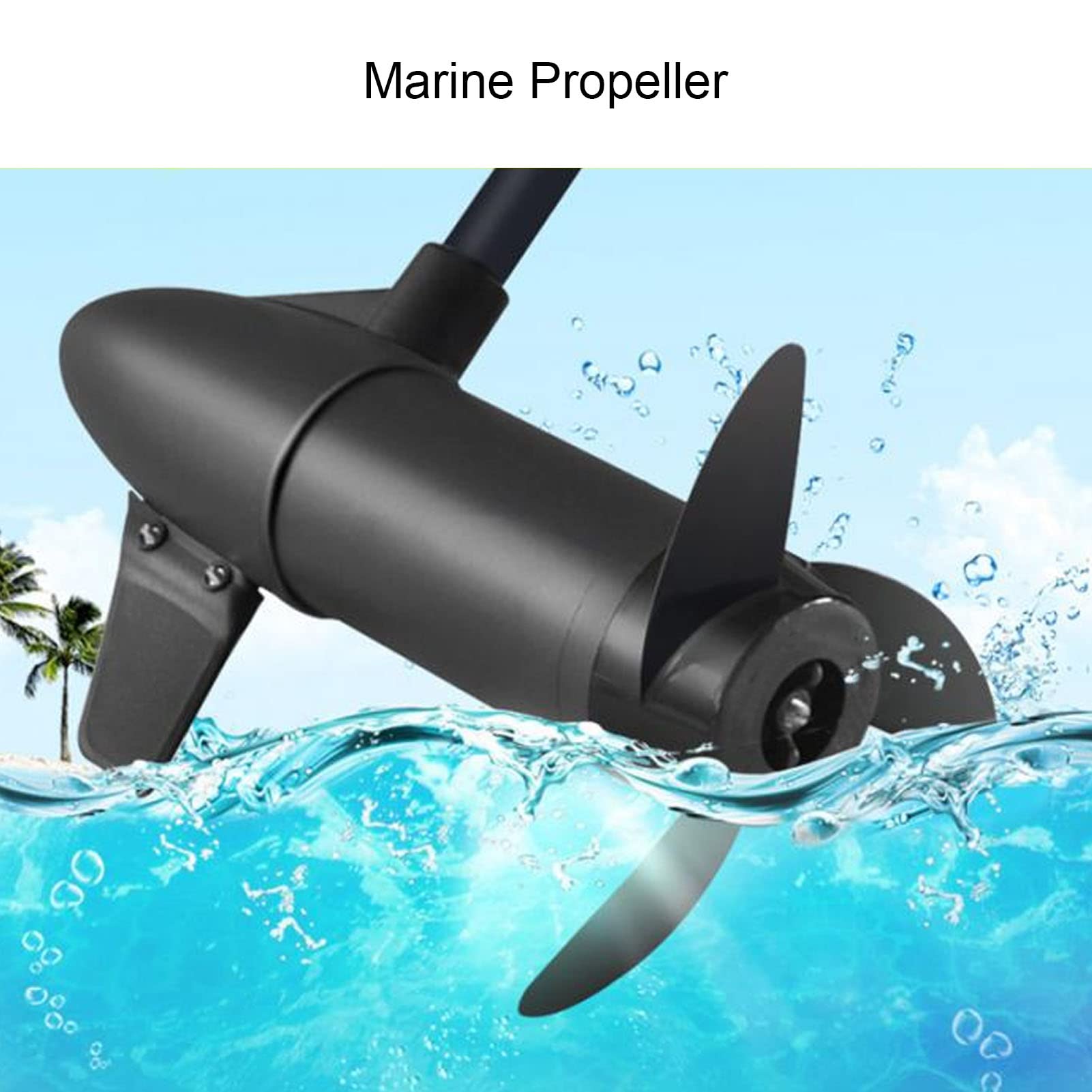 KIMISS Propellers Electric Outboard, Electric Outboard Propeller Kit 3 Blades for 28lb 36lb 46lb 12V 24V Trolling Motors Accessories