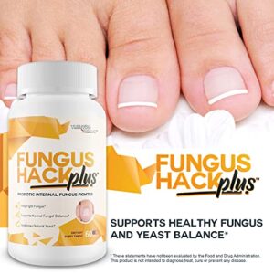 Fungus Hack Plus Probiotic Internal Fungus Fighter - Antifungal Probiotic - Nail fungus treatment - This Toe Fungus Treatment Is Designed To Balance Probiotics To Help Fight Off Fungus