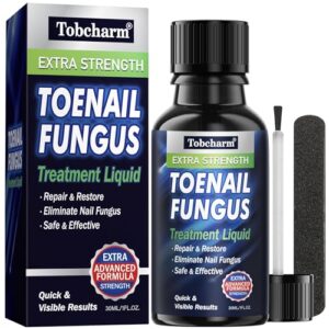 tobcharm toenail fungus treatment extra strength, nail fungus treatment for toenail, fungus nail treatment, nail fungus treatment for fingernails (1oz)