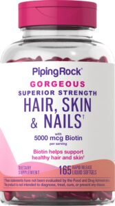 piping rock hair skin and nails vitamins | 165 softgels | 5000 mcg of biotin | with moroccan oil and collagen | womens multivitamin | non-gmo, gluten free supplement