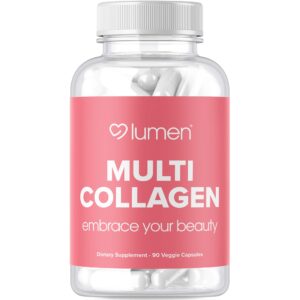 lumen naturals collagen pills for women (type i ii iii v x) organic herbs & bioperine for youthful skin, healthy joints, hair & nails, non-gmo, gluten free, 90 capsules