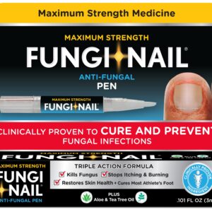 Fungi-Nail Pen Applicator Anti-Fungal Solution, Kills Fungus That Can Lead to Nail & Athlete’s Foot with Tolnaftate & Clinically Proven to Cure and Prevent Fungal Infections, 0.101 Fl Oz (Pack of 1)