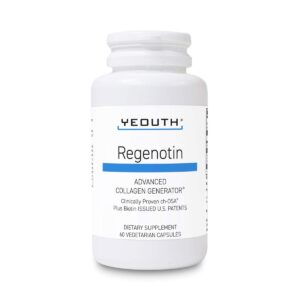 yeouth regenotin collagen support for skin, nails, hair, and joints, vegetarian dietary supplements for men and women, 60 capsules