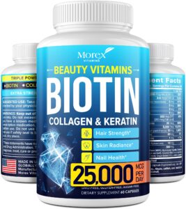 orionpharma biotin keratin & collagen capsules - made in usa - natural collagen, keratin & biotin for hair growth - biotin & collagen vitamins with multi collagen peptides for hair loss, skin & nails