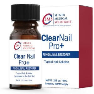 clearnail pro + fungal nail restorer - toenail repair for discolored, thickened, yellow & fungal finger nails - made in the usa - 0.33 fl oz