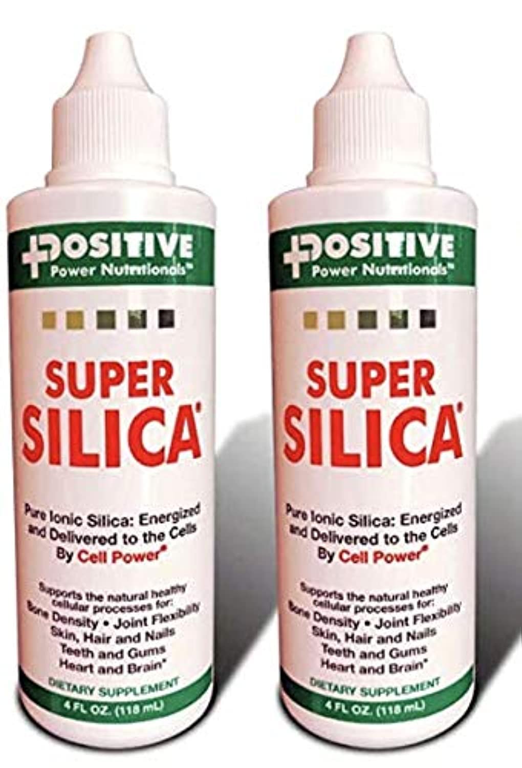 Super Silica Liquid Concentrate, 4 oz. Bottles (Pack of 2) Highest Absorption, Collagen Producing, Supports Healthy Bone Density, Joint Flexibility, Skin Hair and Nails and Pill Holder by GeoMetal™