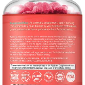 Biotin Gummies for Hair Growth | Max Strength Biotin 10000mcg Prevents Thinning and Loss | Chewable Biotin Supplement For Women Men and Kids | 100 Count Vegan Hair Gummies for Hair Skin and Nails