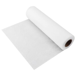 fusible interfacing fabric, double-sided non-woven interfacing light weight iron-on interfacing for sewing white co-polyamide interfacing diy craft supplies, white, 11.8 inch x 32.8 yards