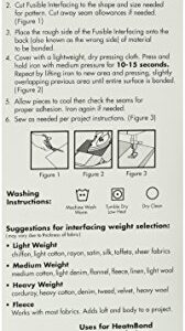 Thermoweb Heat'n Bond Heavy Weight Iron Interfacing fusible, White 20"x36"