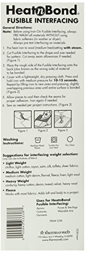 Thermoweb Heat'n Bond Heavy Weight Iron Interfacing fusible, White 20"x36"